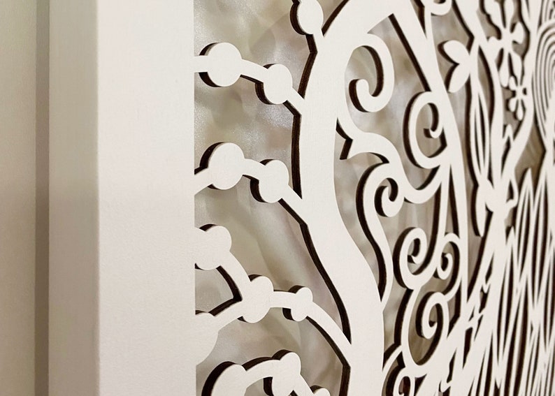 Abstract Wall Decor With Solid Wooden Frame / Large Wooden - Etsy