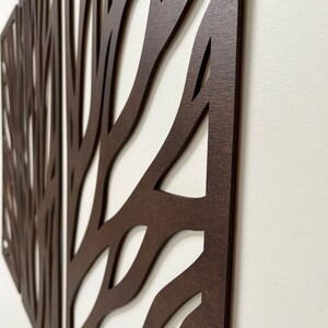 Abstract Tree Wooden Wall Decor / Modern Tree of Life Wall Art / Set of ...