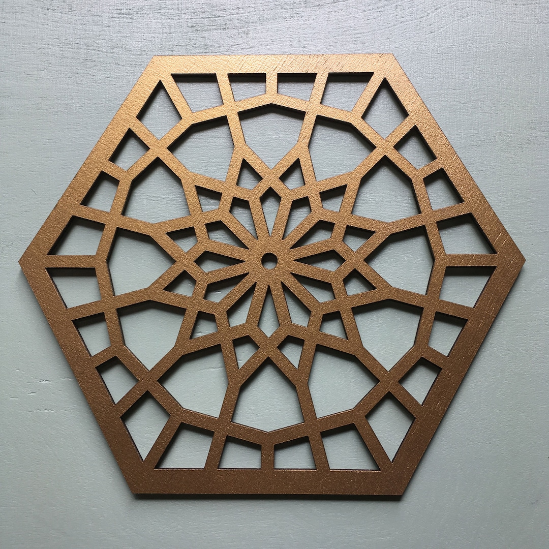 Set of 9 Wooden Wall Panels / Arabesque Wall Decoration / - Etsy