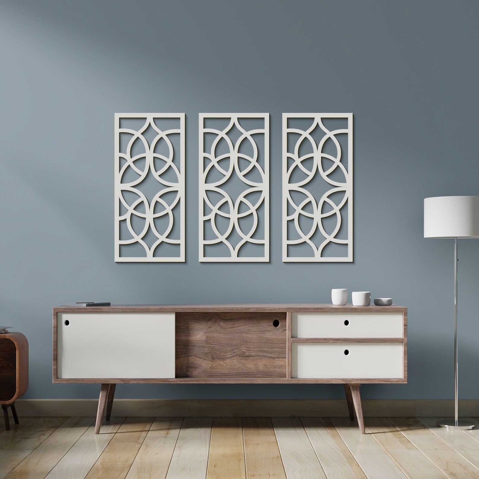 Decorative Triptych 3 Pcs Set Living Room Decor Wooden - Etsy