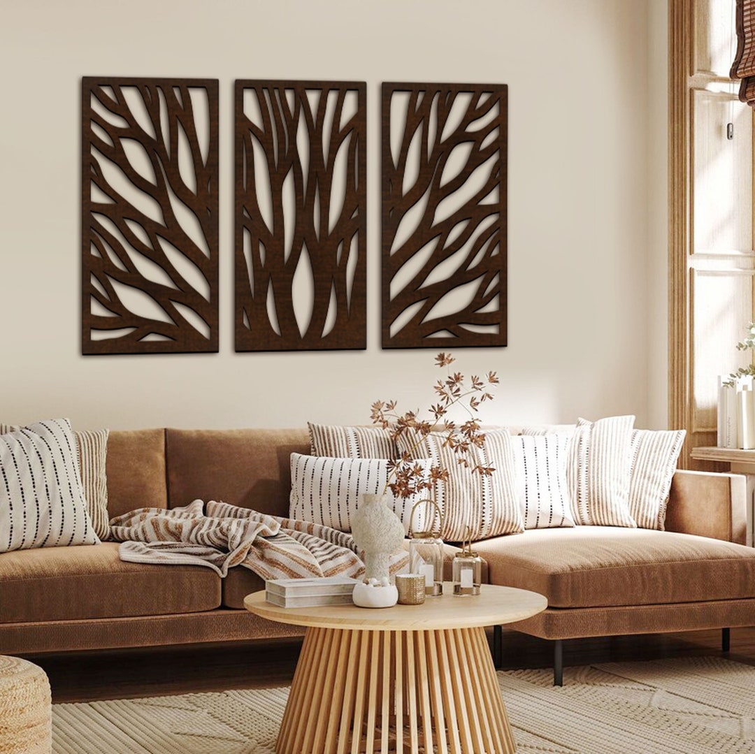 Abstract Tree Wooden Wall Decor / Modern Tree of Life Wall Art - Etsy