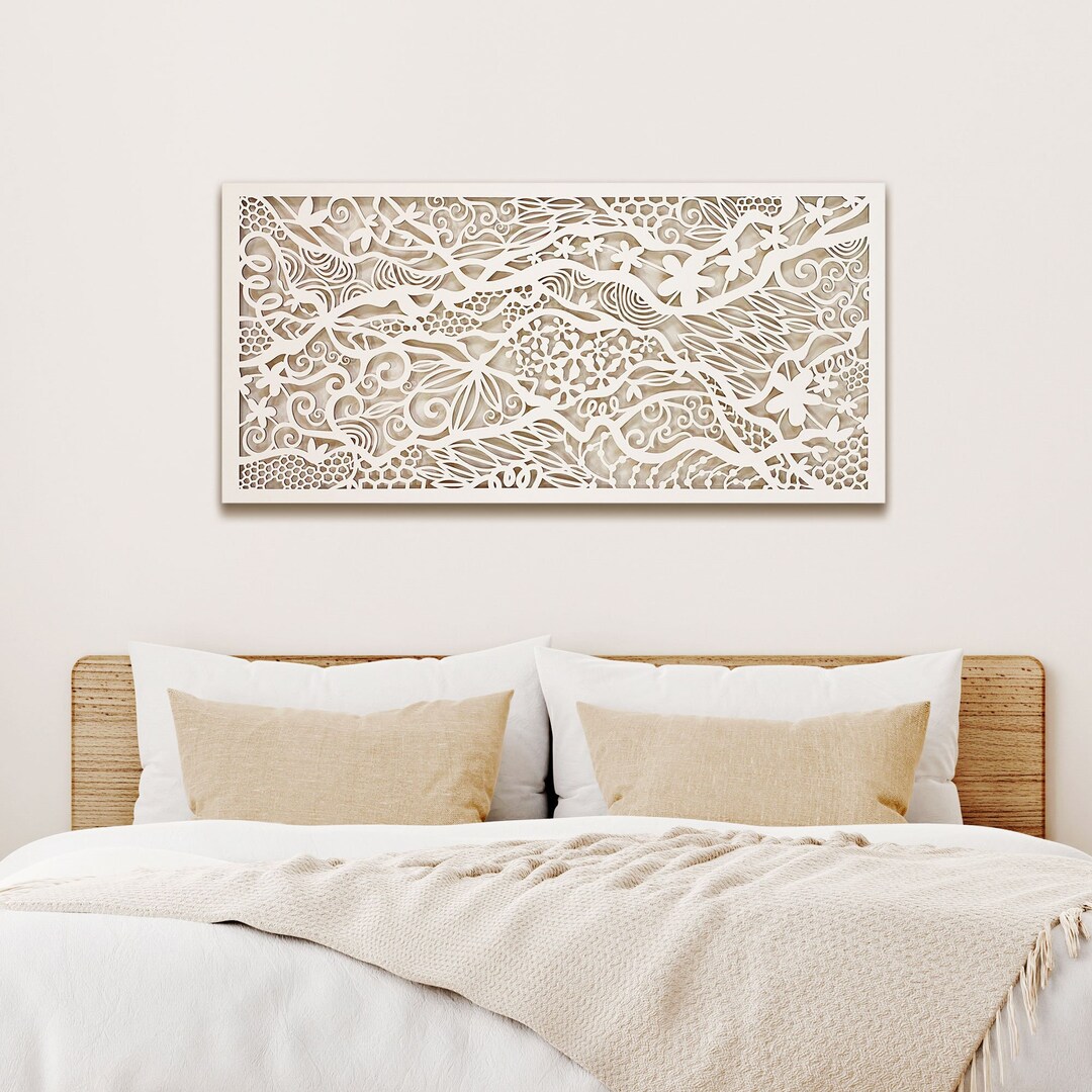 Abstract Wall Decor With Solid Wooden Frame / Large Wooden - Etsy