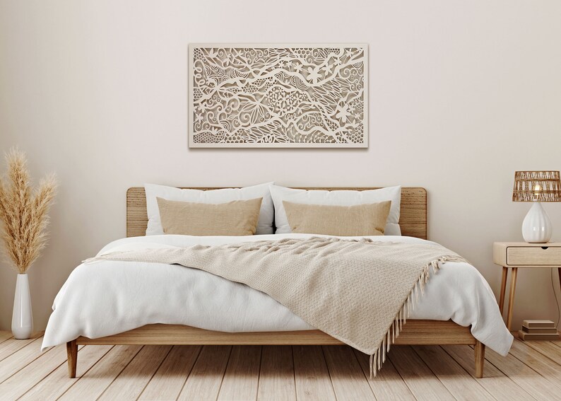 Abstract Wall Decor With Solid Wooden Frame / Large Wooden - Etsy