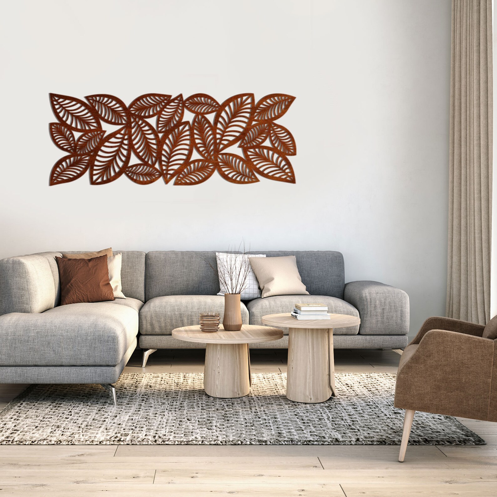 Leaf Wall Decoration / Wood Wall Art With Leaves - Etsy