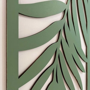 Wooden Palm Leaf Wall Decor, Set of 3 Tropical Leaves Panels, Botanical ...