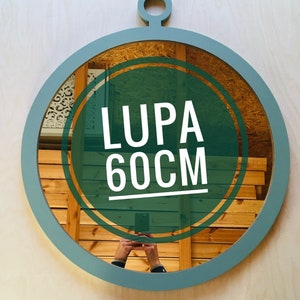 Round Wooden Wall Mirror LUPA 60x60cm, Minimalistic Style - Etsy