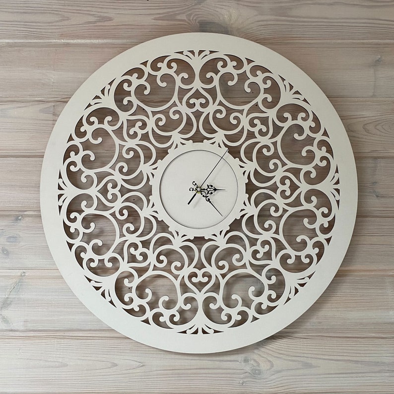 Wooden Clock FANCY 60cm 23 1/2 Inch Unique Wall Clocks - Etsy