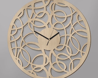 Wooden Clock PALERMO 40cm 15 1/2 Inch Unique Wall Clocks | Etsy