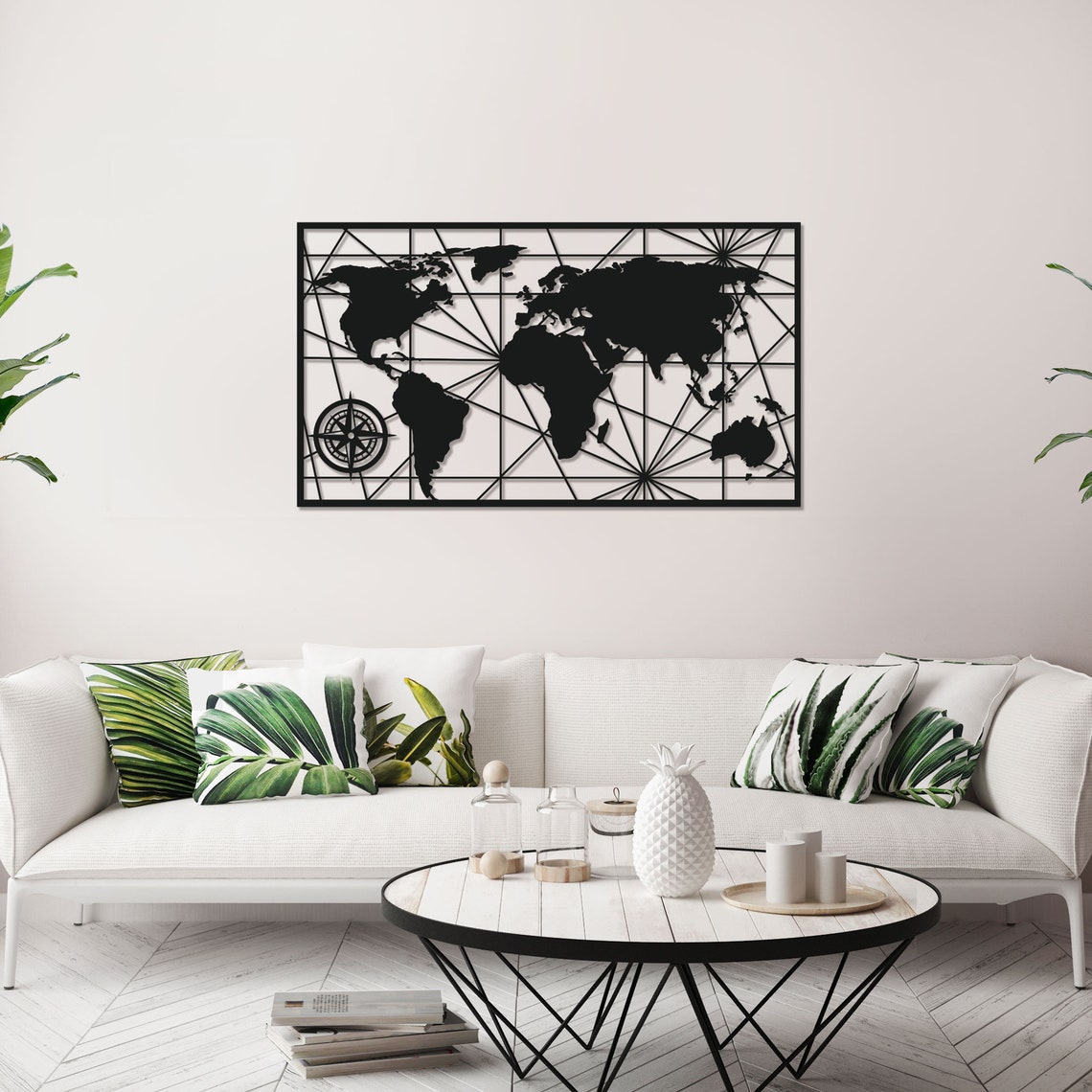 Map of the World / Large Wooden Wall Map | Etsy
