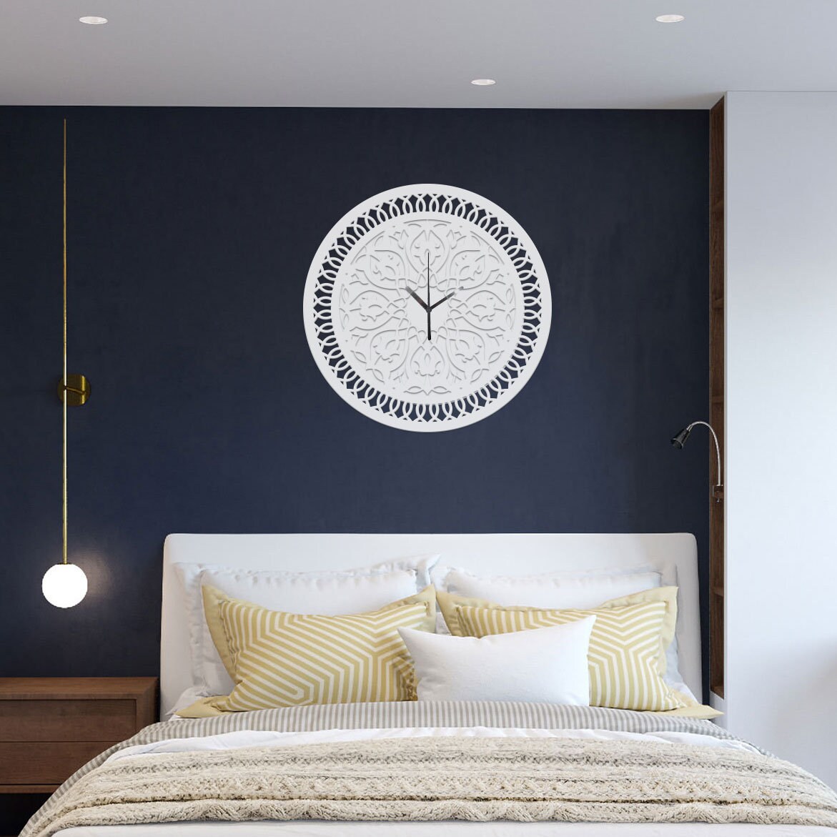 Wooden Clock SARI 60cm Unique Wall Clocks Gift for Home | Etsy