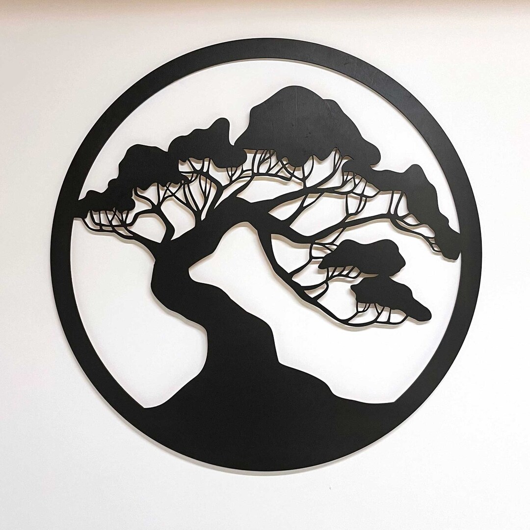 Pine Tree of Life Wood Wall Art: Japanese Bonsai Decor - Etsy