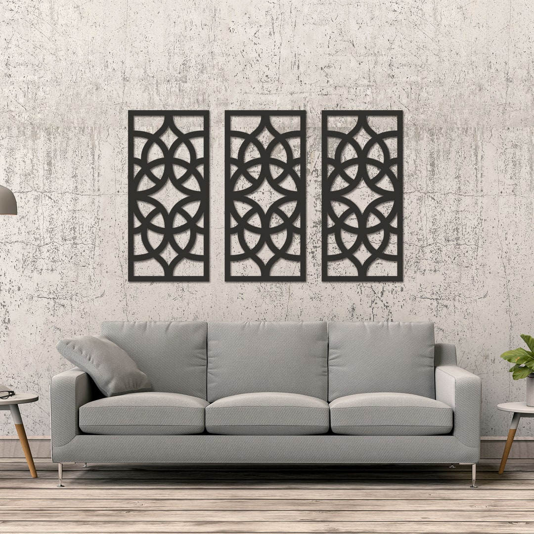 Decorative Triptych, 3 Pcs Set, Living Room Decor, Wooden Decor ...