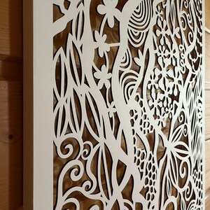 Abstract Wall Decor With Solid Wooden Frame / Large Wooden Wall Art - Etsy