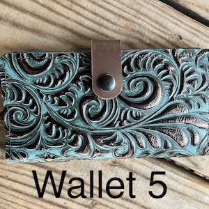 Embossed Leather Wallets - Etsy