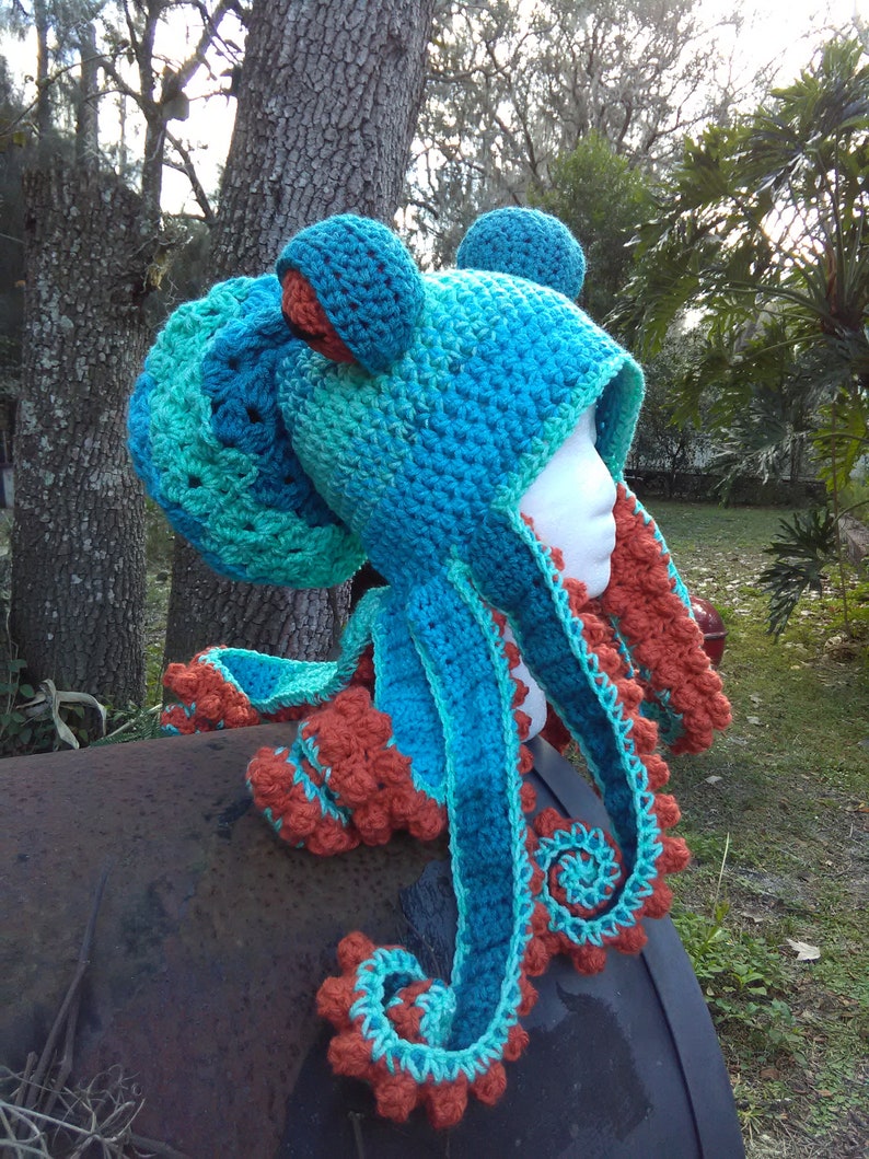 MADE TO ORDER Octopus Hat Adult Frosty Swirl and Carrot | Etsy
