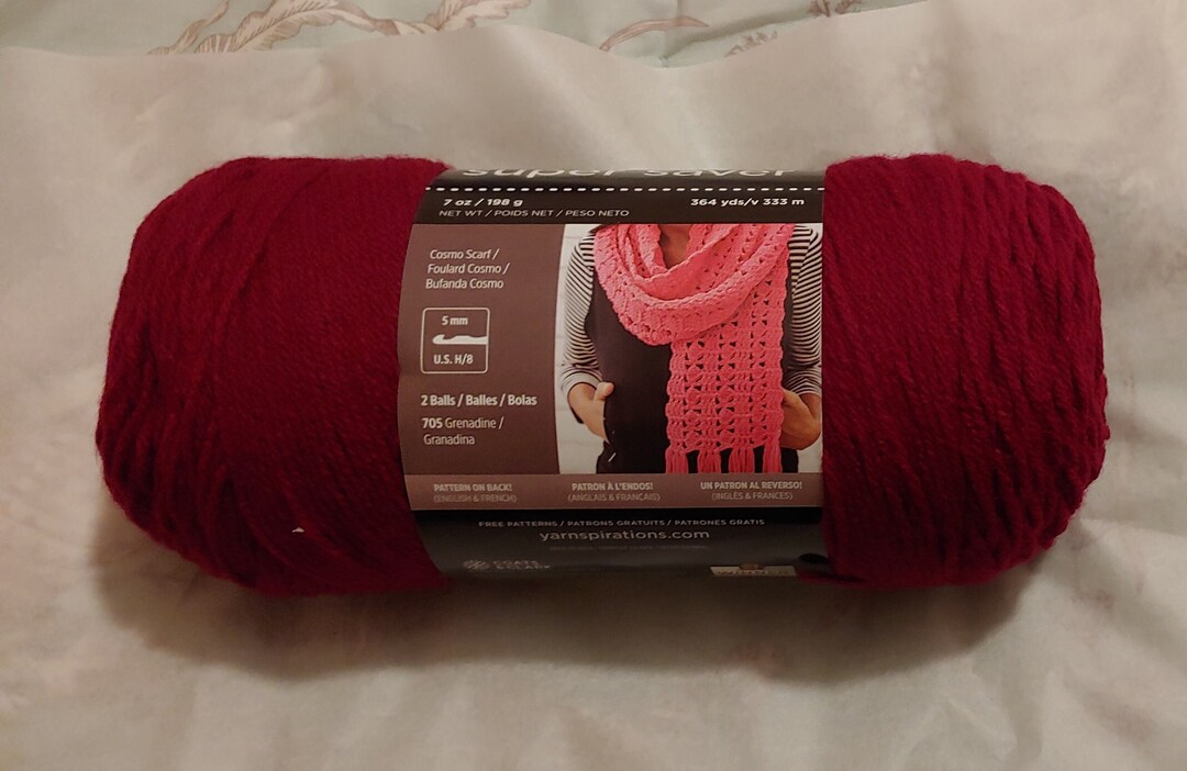 Yarn - Red Heart - Burgundy Yarn - Single Skein READY TO SHIP - Etsy
