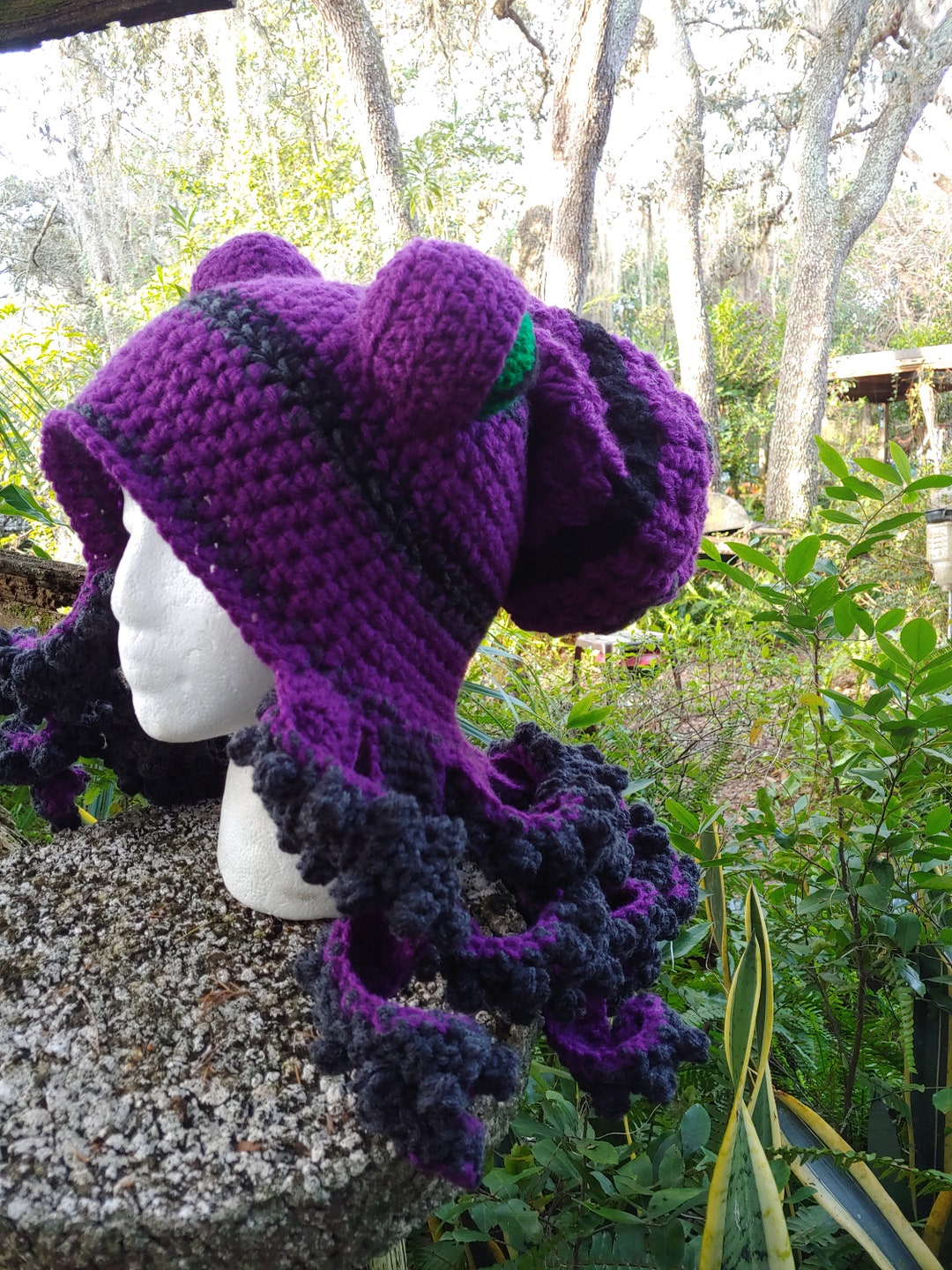 Octopus Hat Raven Theme Kraken Beanie Cephalopod Gift Divers Twisted ...