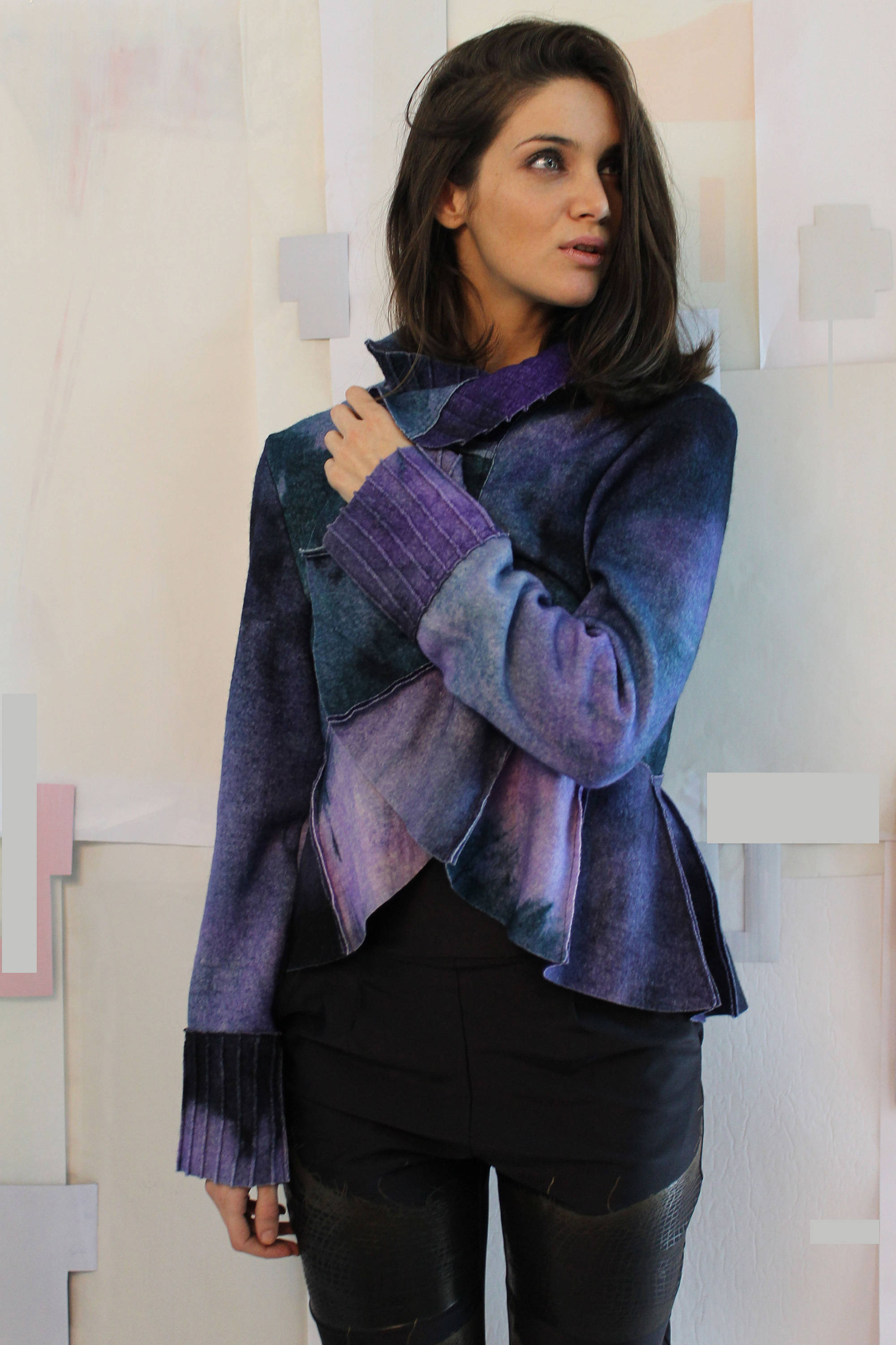 Colorful Wool Coat, Multicolor Knitted Jacket, Amazing Blazer, Knitted ...