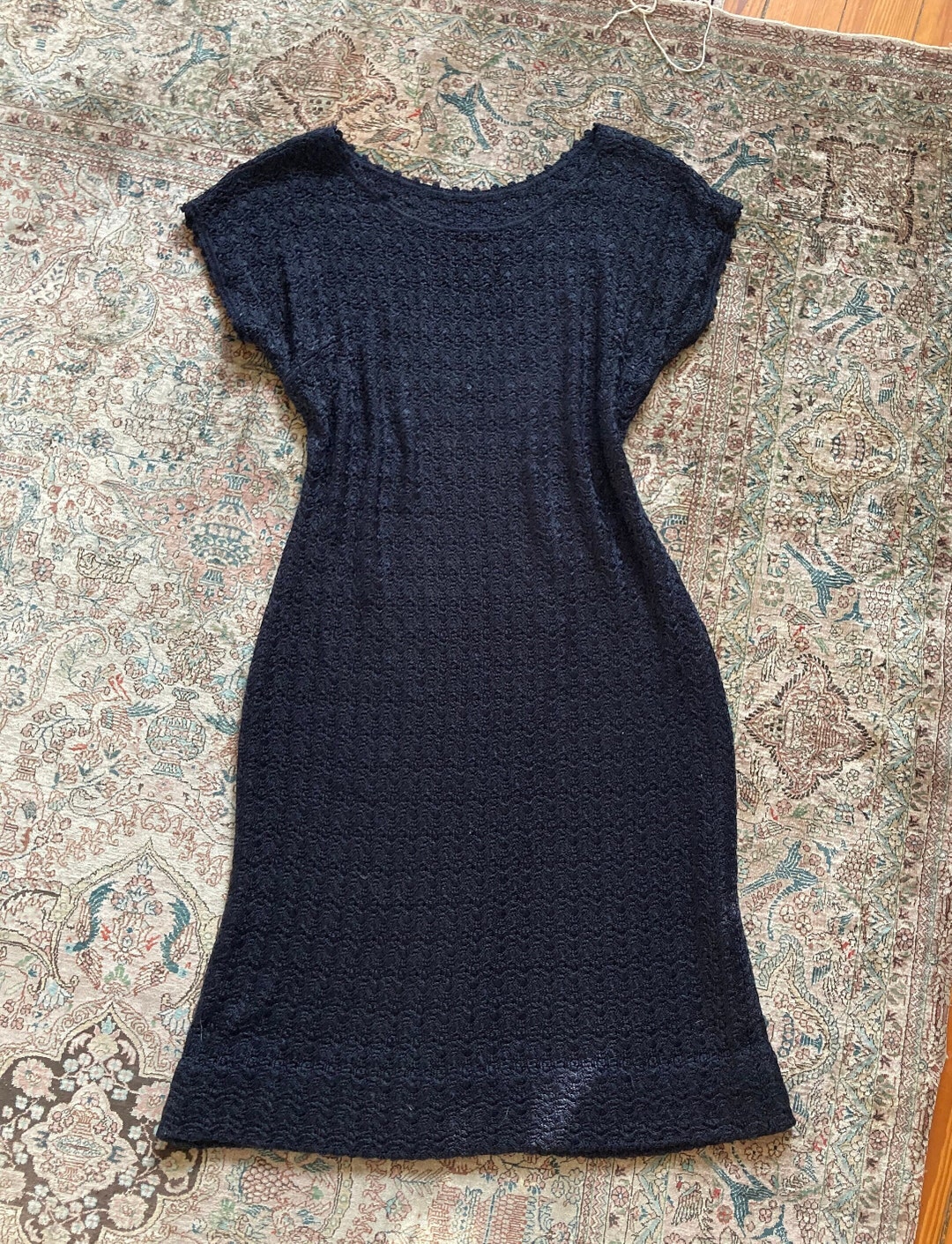 Vintage 1950s Black X-ray Knit Bombshell Shift Dress - Etsy