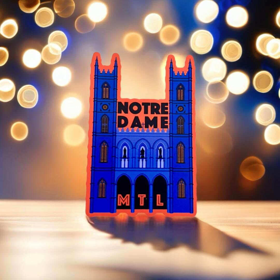 Notre-dame De Montréal Vinyl Sticker | Waterproof | Illustrated by ...