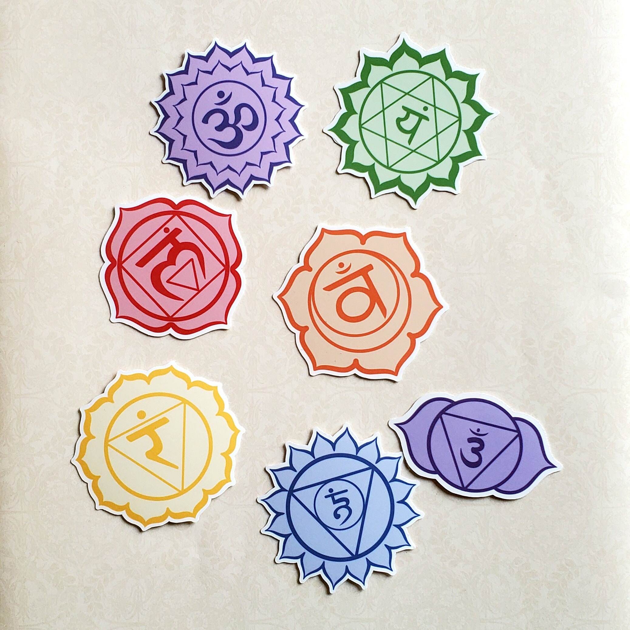 Chakra Sticker Set 7 Pcs 7 Chakra Chakra Sticker Pack - Etsy