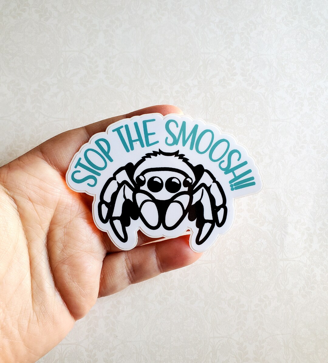 Large Jumping Spider Sticker Stop the Smoosh Sticker Jumping - Etsy