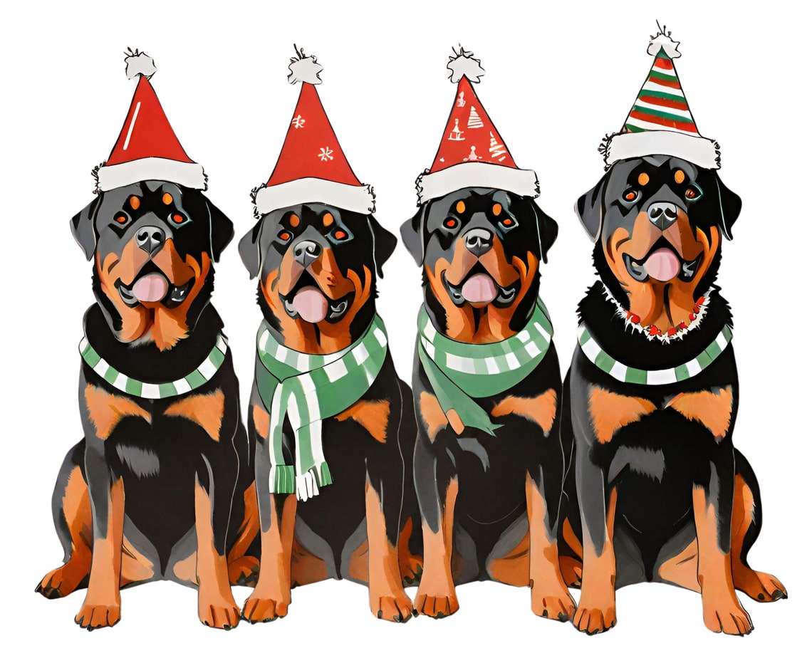 Rottweiler PNG | Rotti PNG | Rottweiler Christmas Png | Rottweilers ...