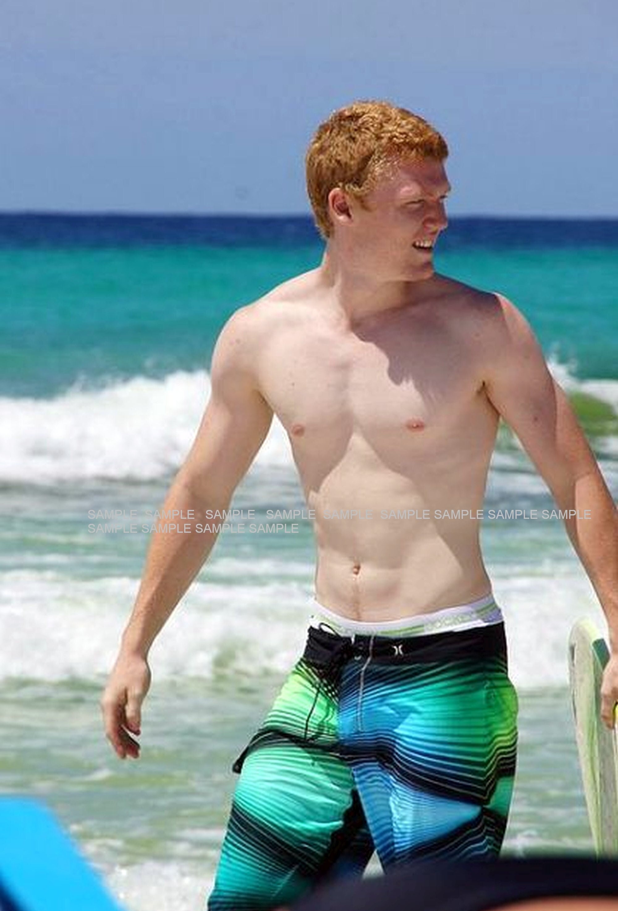 Matted GINGER Photograph 5x7 G319 Shirtless Beautiful Redhead Dude on ...