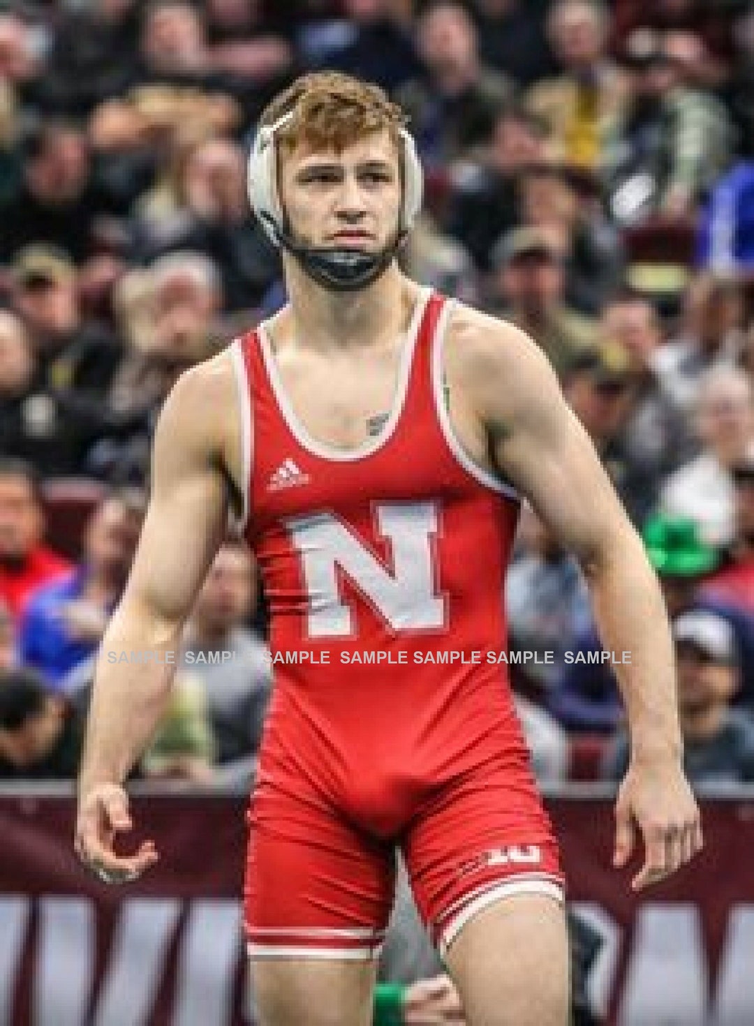 Matted BULGY Photograph 5x7 W210 Handsome College Wrestler Dude ...
