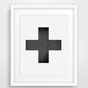 Swiss Cross, Printable Art, Plus Sign, Scandinavian Art, Modern Home ...