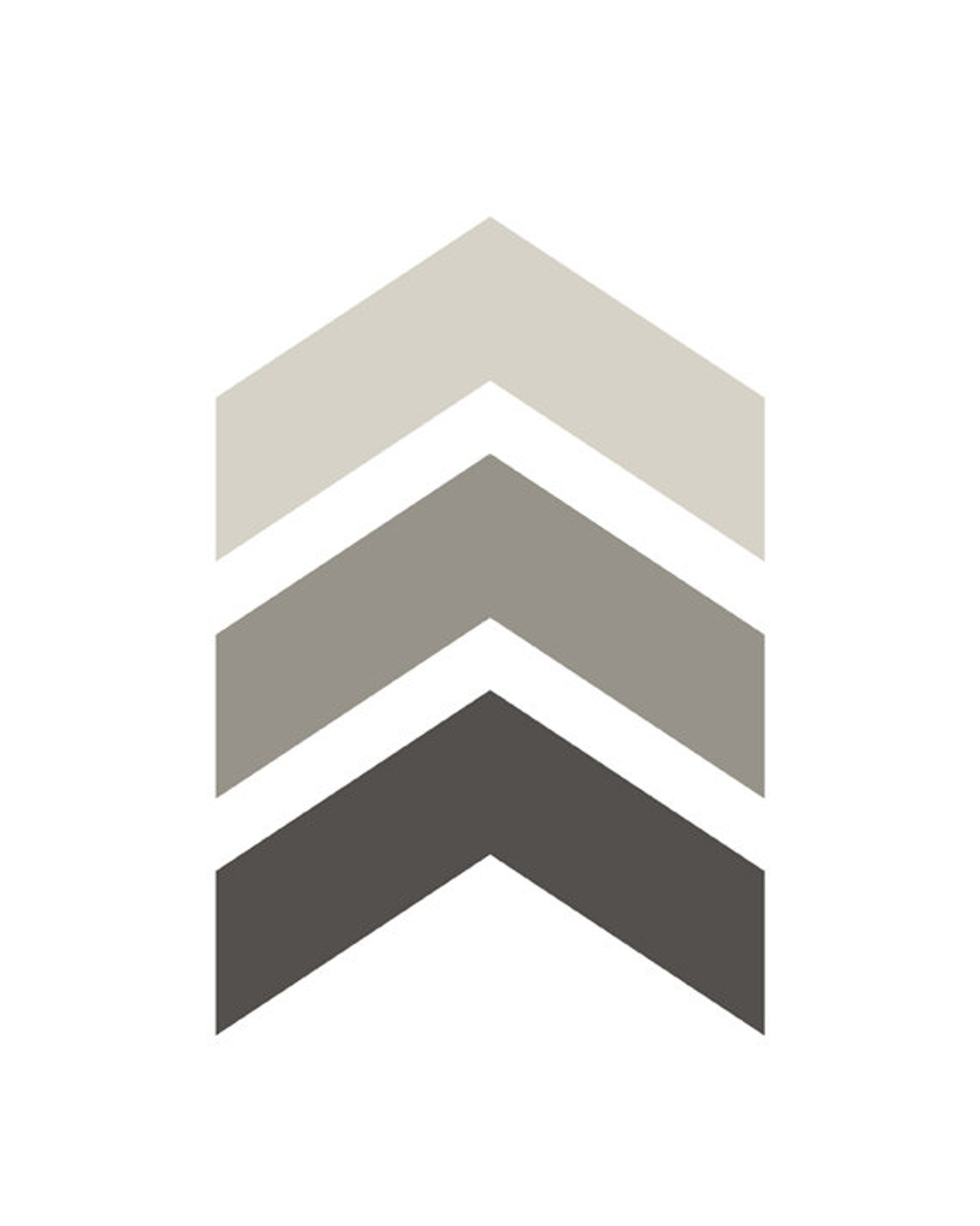 Monochrome Chevrons, Monochrome Chevron Wall Prints, Grey, Taupe Prints ...