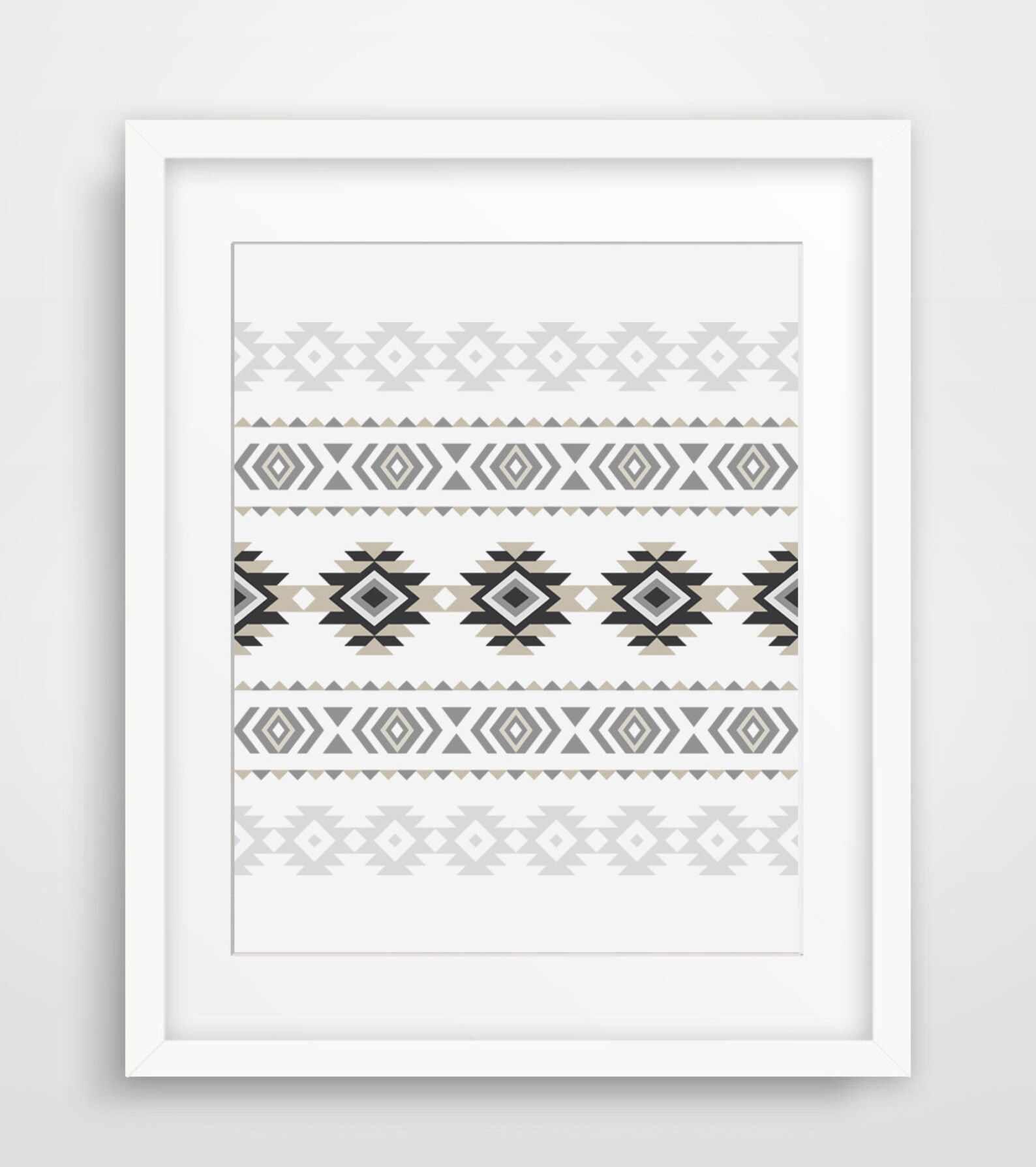 Aztec Wall Print, Printable Modern Home Decor, Geometric, Aztec Pattern ...