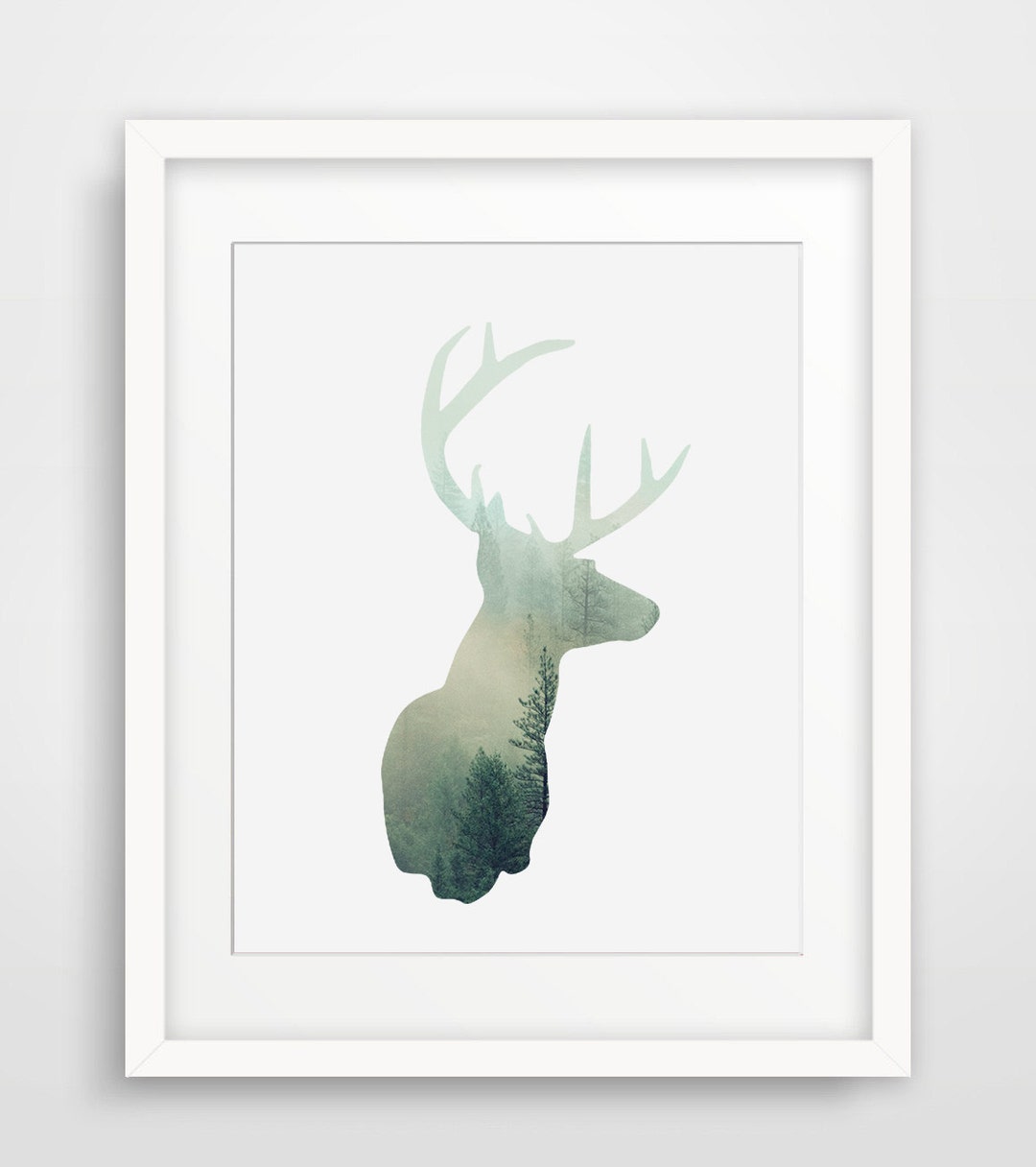 Deer Print, Forest Animals, Mountains Trees Photography, Tree Artwork ...