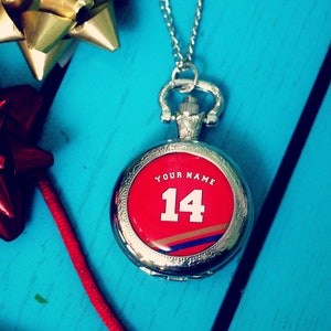 Arsenal Football Colours Pocket Watch. Gunners. Personalised Gift for ...