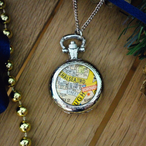 Personalised Map Pocket Watch. Special Place Gift. Favourite | Etsy