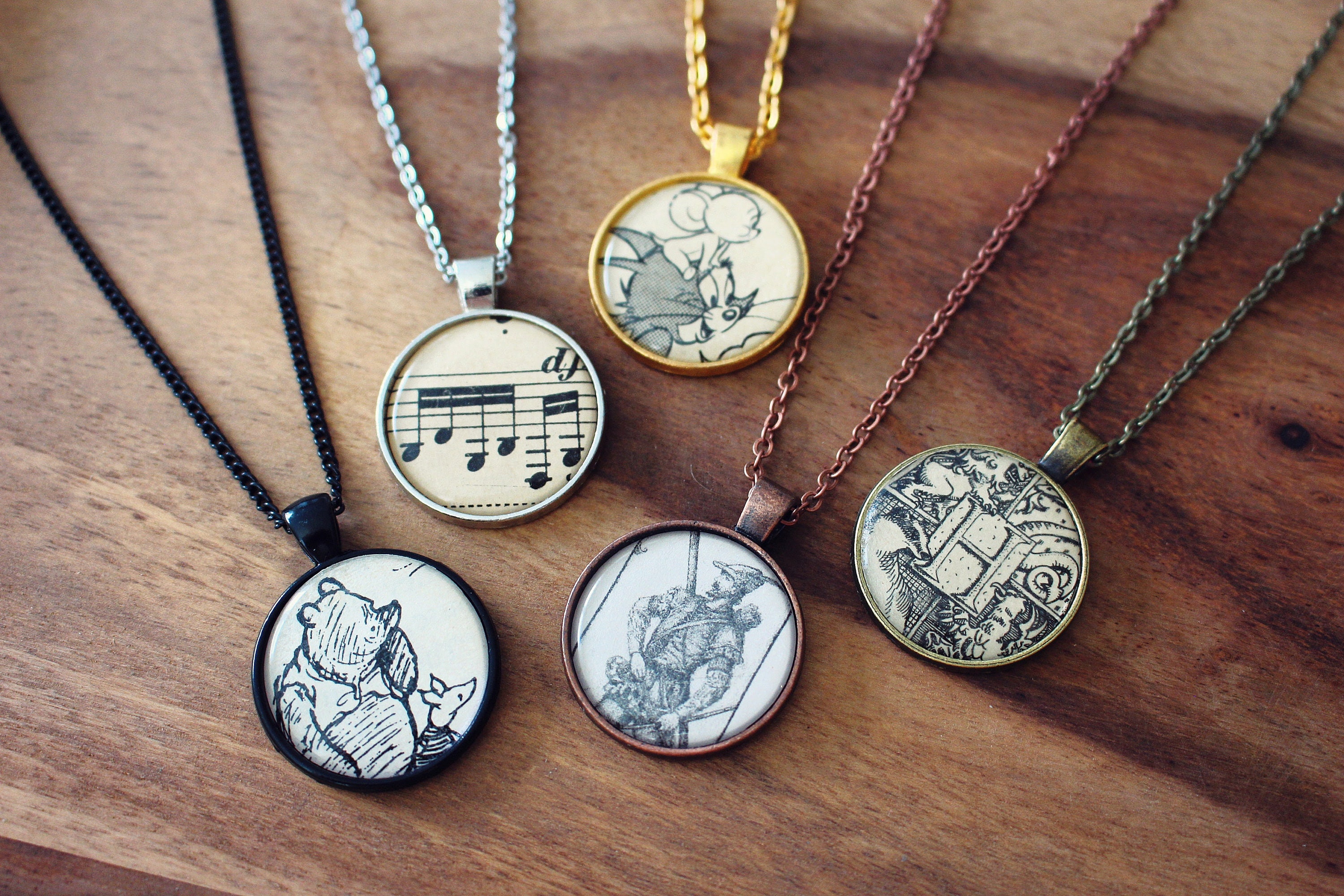 Comic Book Necklaces. Recycled Cartoon Pendants. Superhero - Etsy