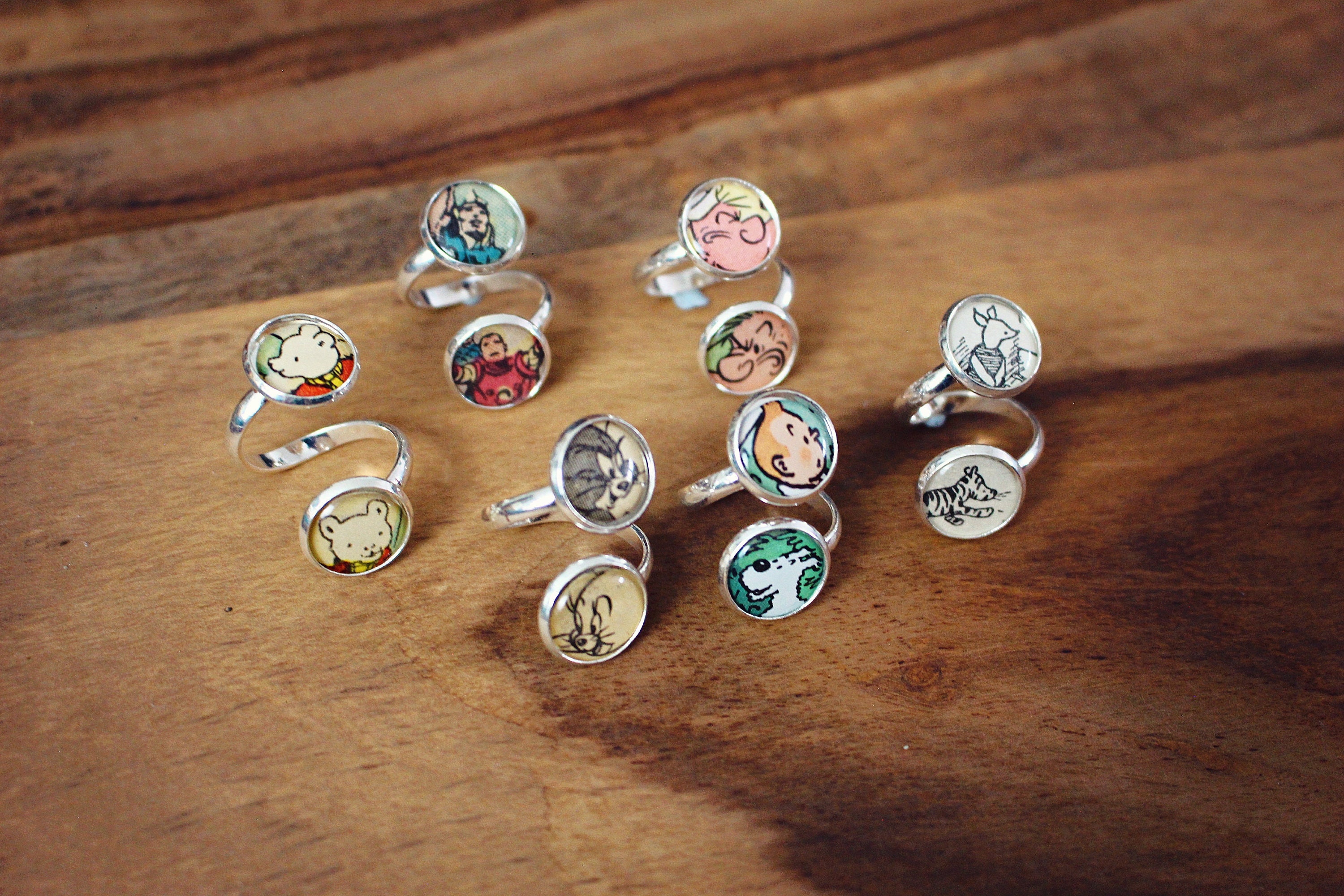 Vintage Comic Book Cartoon Ring Retro Cartoon Character - Etsy