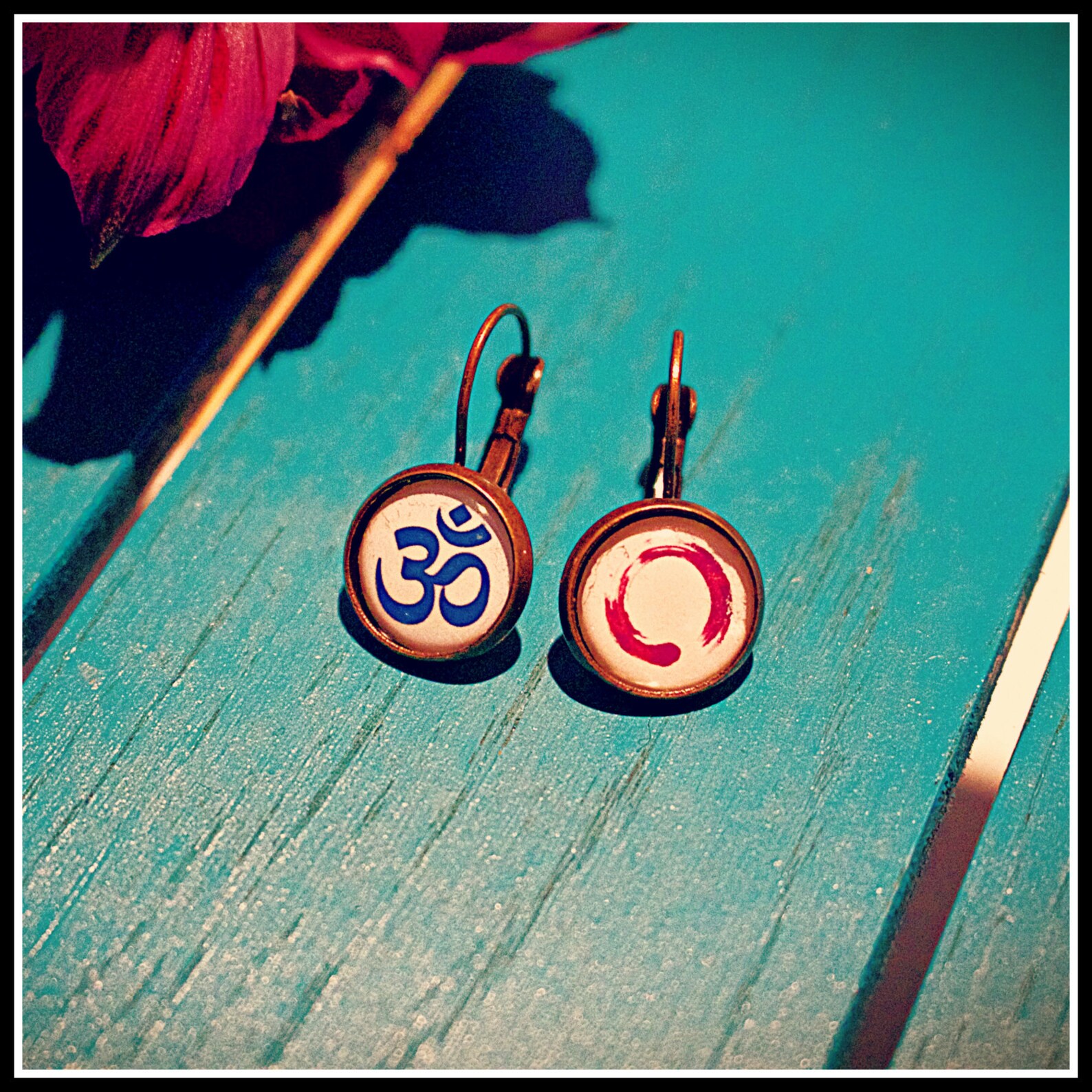 Zen Om Symbol Earrings ohm Yoga Meditation Peace - Etsy