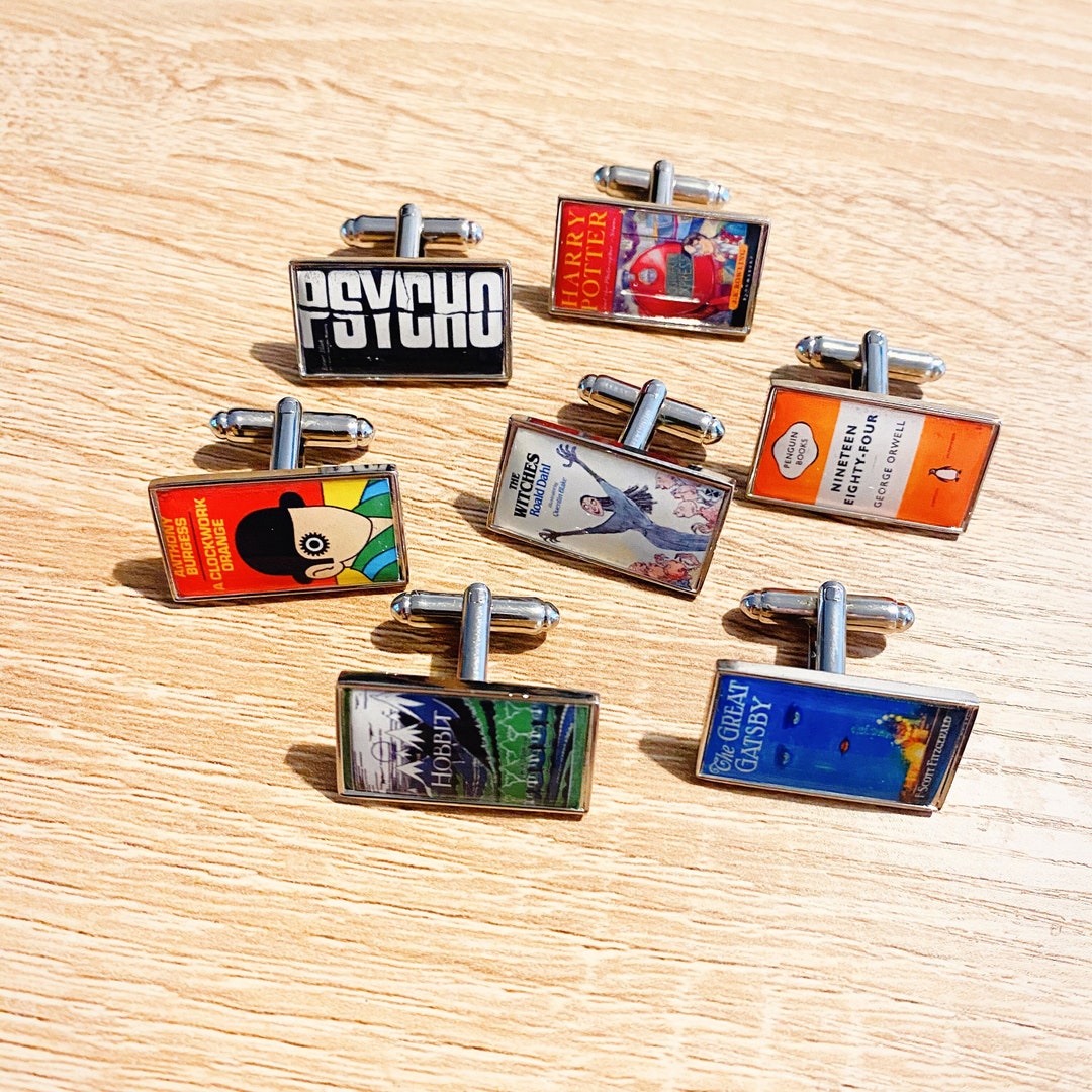 Classic Book Cover Cufflinks. Literature Lover. Groomsmen Bookworm ...