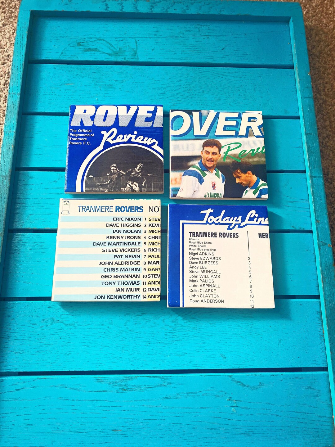 Vintage Tranmere Rovers Football Programme Coasters. Upcycled Football ...