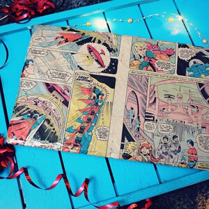 Upcycled Comic Book Placemats Set. Superhero Dinner Mats. Vintage ...
