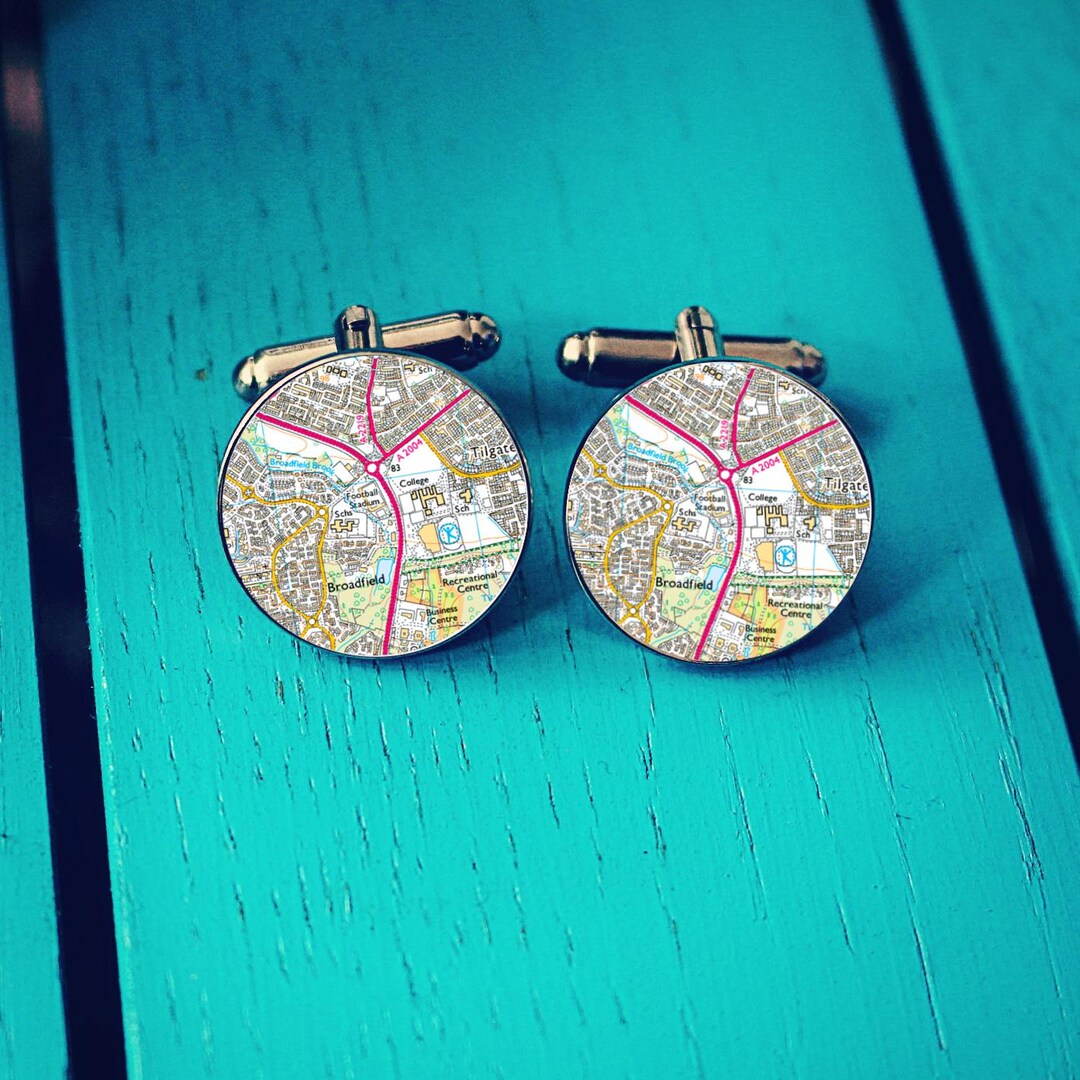 Crawley Town Football Stadium Map Cufflinks. Broadfield Stadium ...