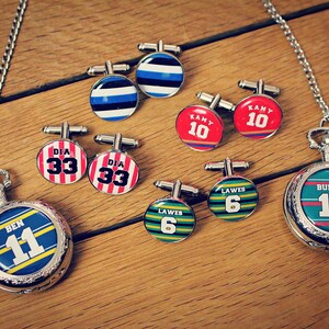 Football Team Colours Cufflinks. Man United. Man City. Spurs. Arsenal ...