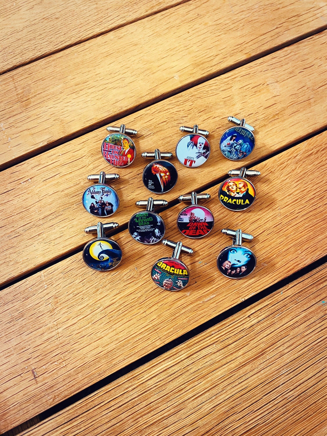 Halloween Movie Poster Cufflinks. Tie Clips. Pocket Watch. Scary Film ...