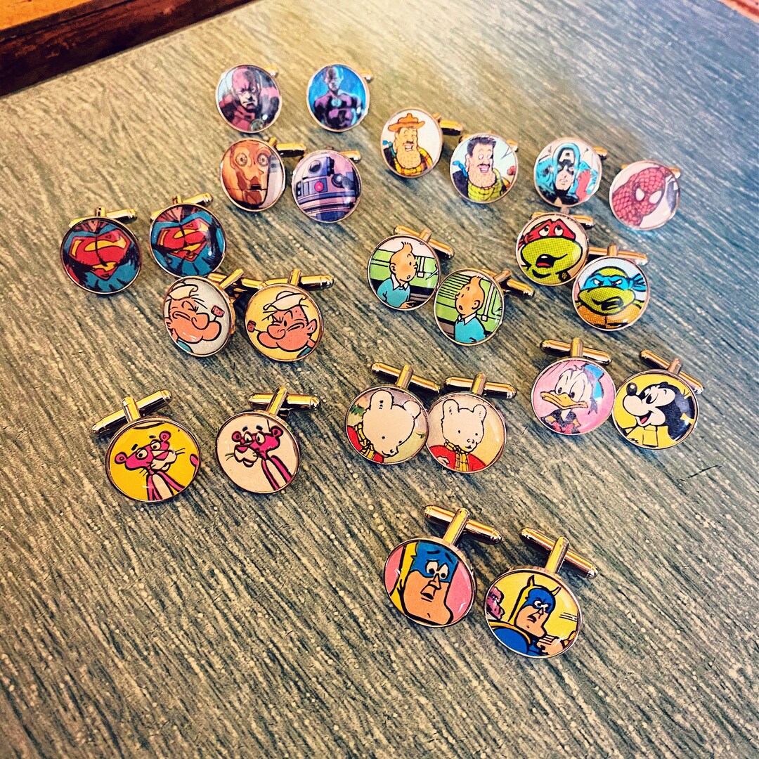 Vintage Comic Book Cufflinks. Cartoon. Character Gift. - Etsy
