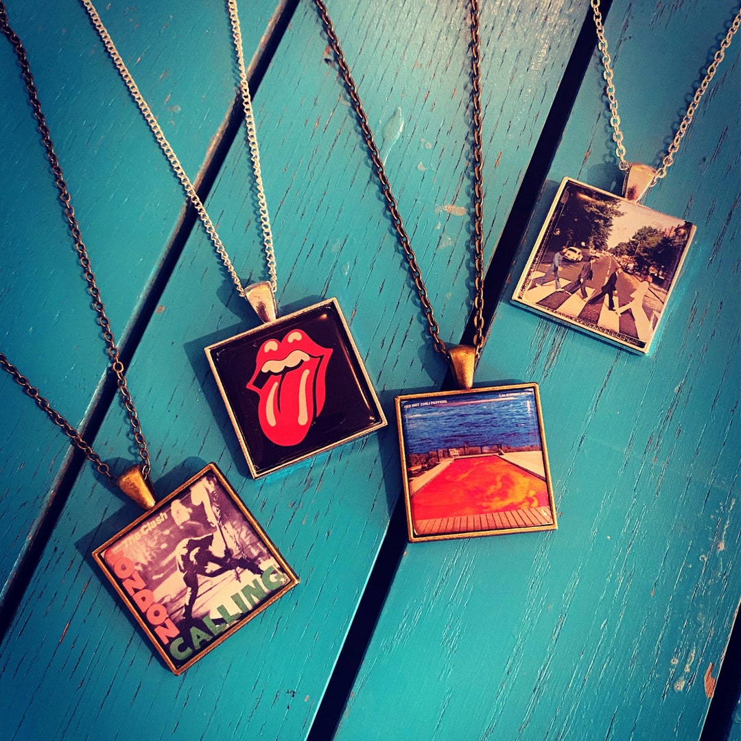 Classic Album Cover Necklace. Music Lover. Vintage Records. Music ...
