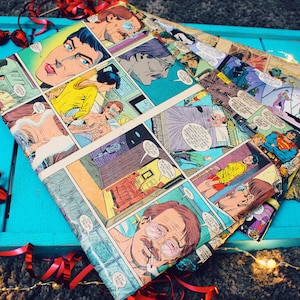 Upcycled Comic Book Placemats Set. Superhero Dinner Mats. Vintage ...
