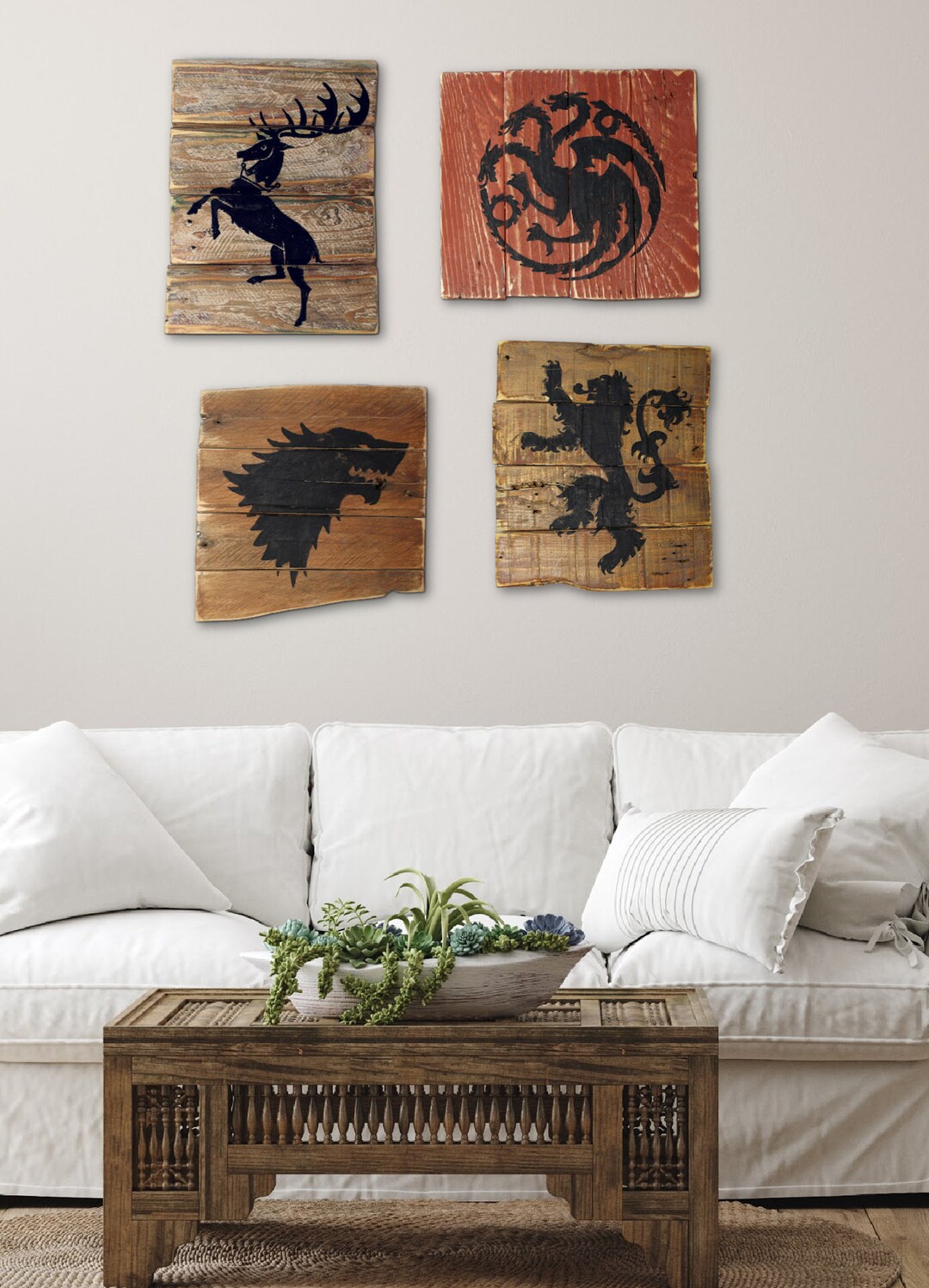 Game of Thrones House Sigils/coat of Arms/crests Reclaimed - Etsy UK