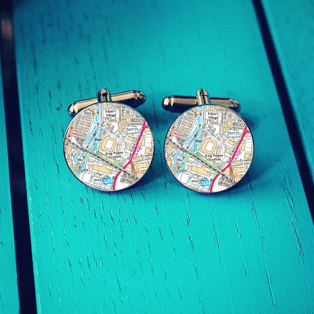 Leicester City Football Stadium Map Cufflinks. King Power Stadium ...
