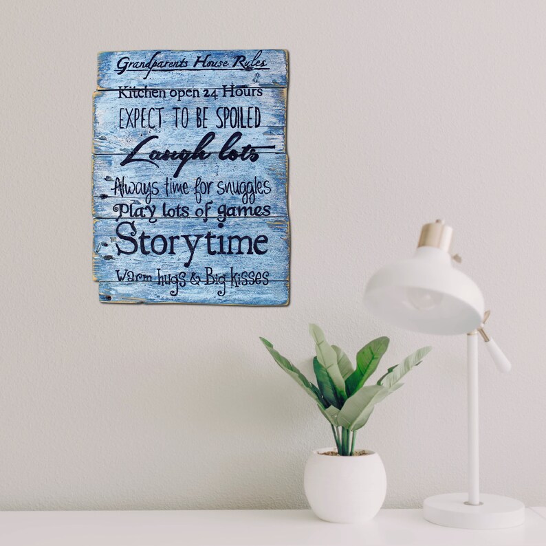 Rustic 'grandparents House Rules' Sign Fun - Etsy